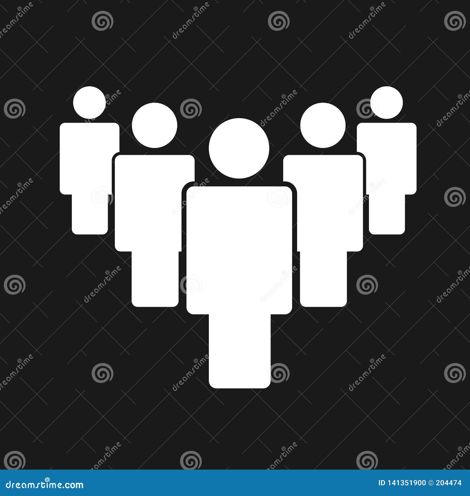 People Leader of Group Flat Vector Icon Stock Vector - Illustration of ...