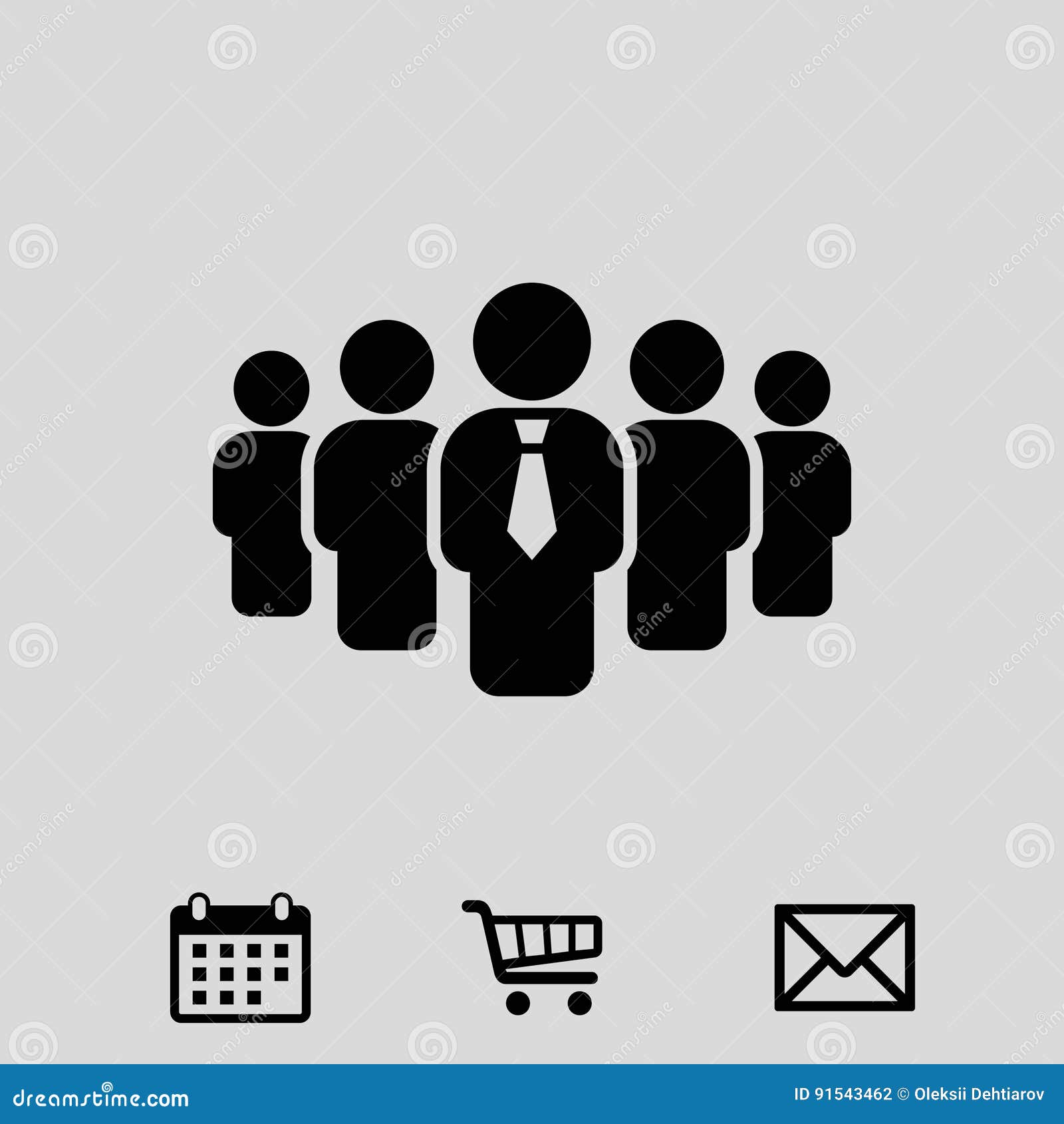 People with the Leader Icon Stock Vector Illustration Flat Design Stock ...