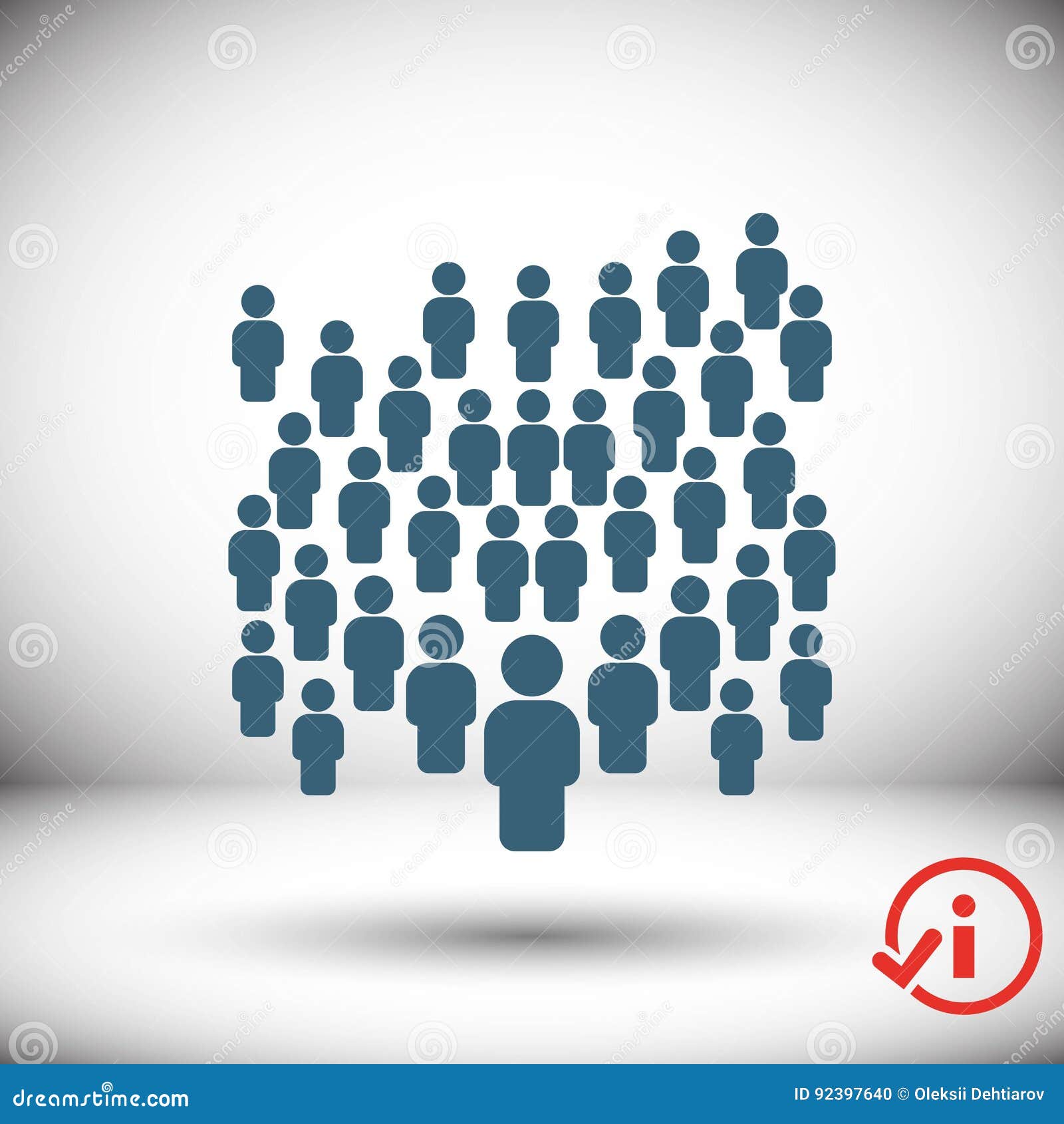People with the Leader Icon Stock Vector Illustration Flat Design Stock ...