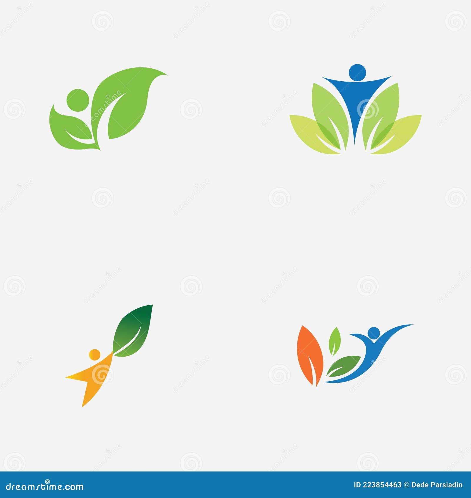 People leaf stock vector. Illustration of organic, health - 223854463