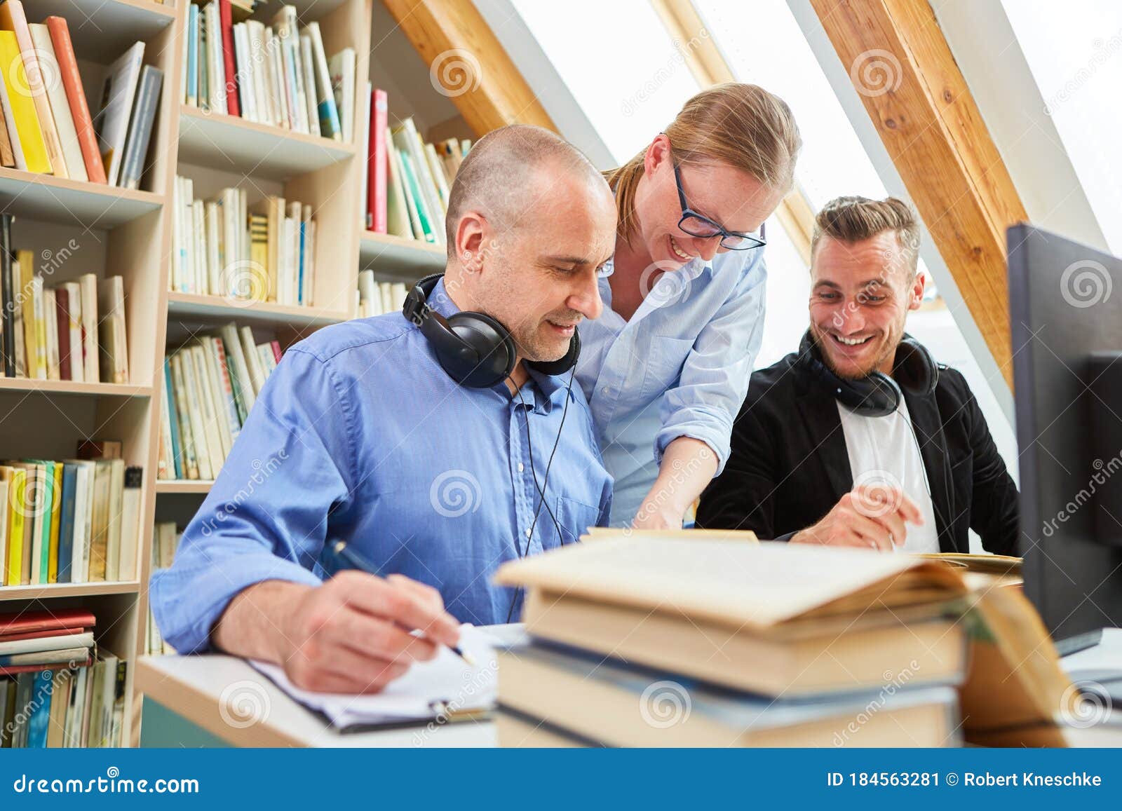 People Learn Together in a Study Group Stock Image - Image of didactics ...