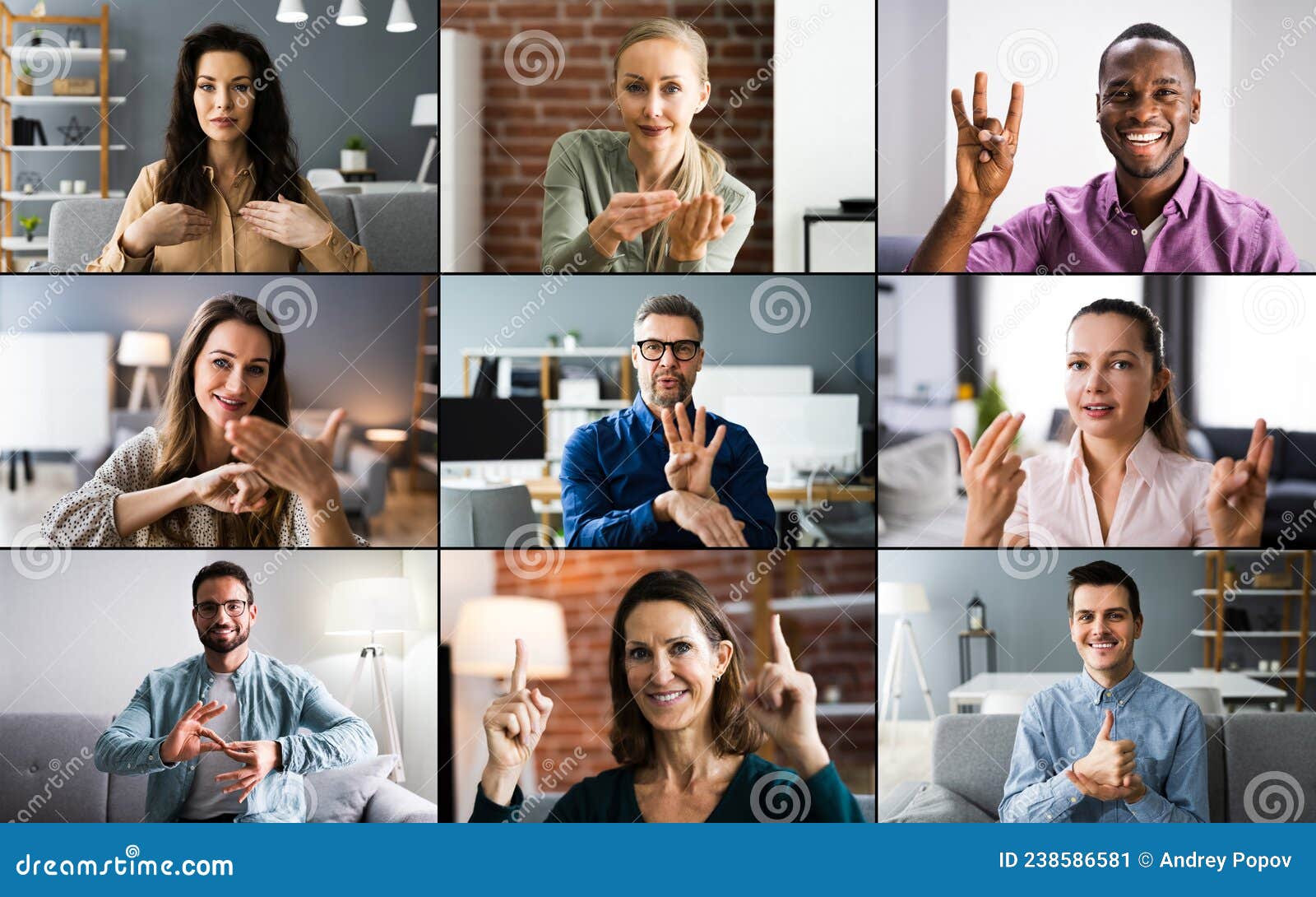 People Learning Deaf Sign Language Stock Image - Image of crowd ...