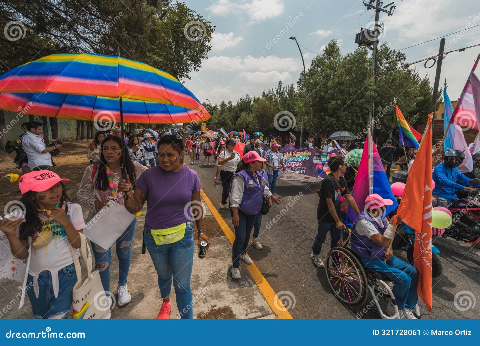 People from the LGBT Community Carrying Multi-colored Flags at the ...