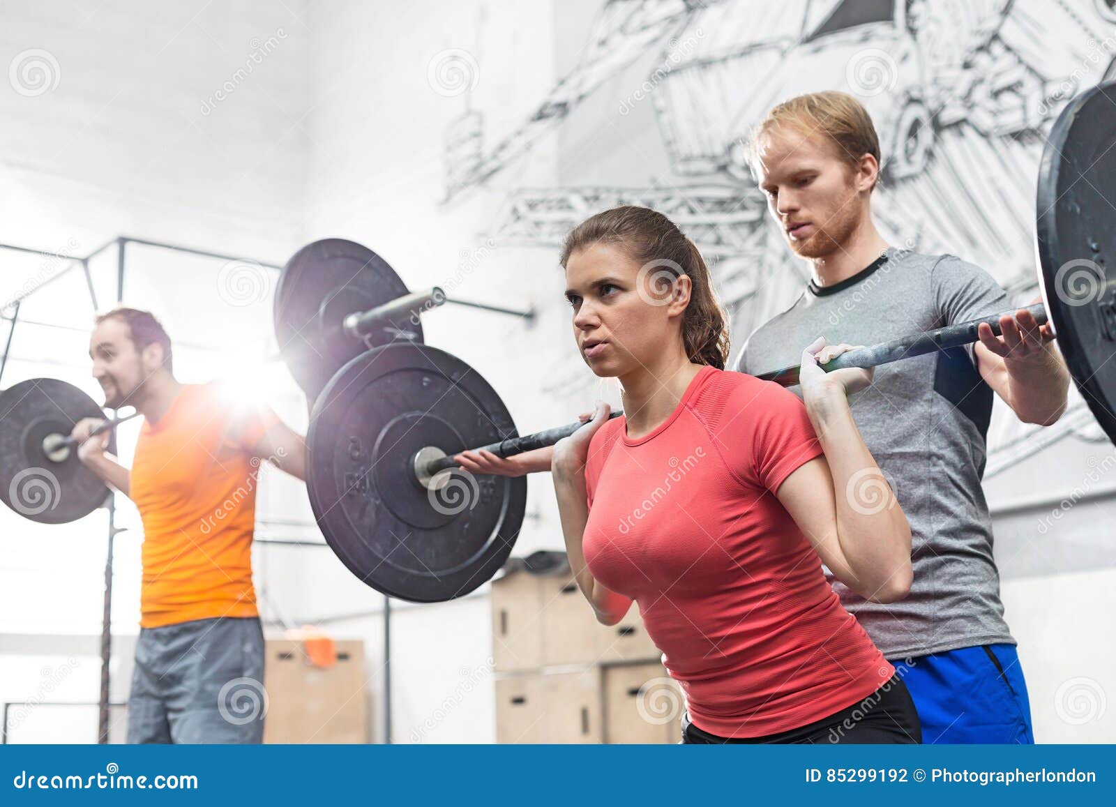 People Lifting Barbells in Crossfit Gym Stock Photo - Image of barbell ...