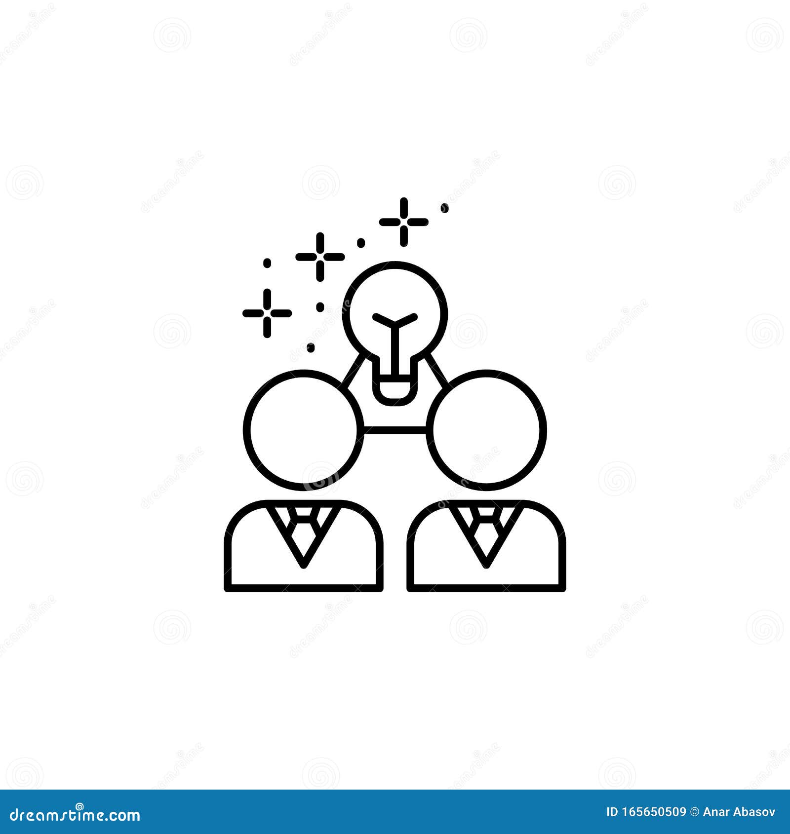 People Light Bulb Idea Icon. Element of Management Icon Stock ...