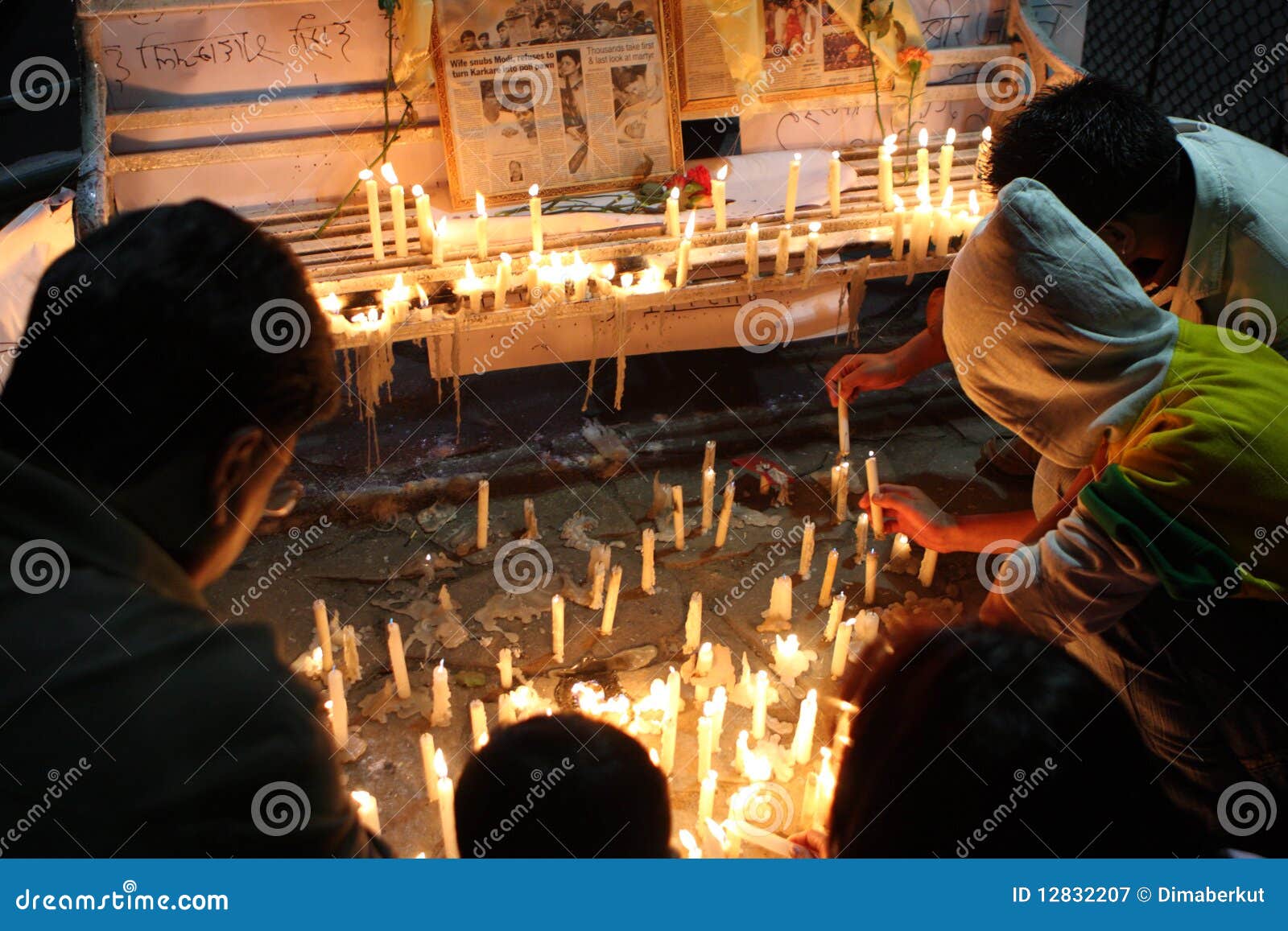 People light up candles editorial photography. Image of ethnic - 12832207