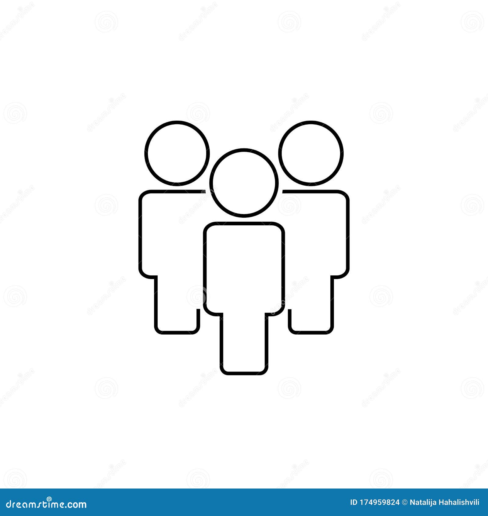 People Line Icon in Flat Style. People Symbol for Your Web Site Design ...