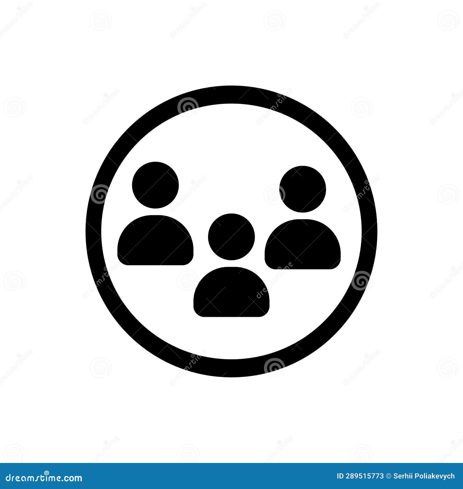 3 People Line Icon. Multi User, Group, Service Concept. Vector ...