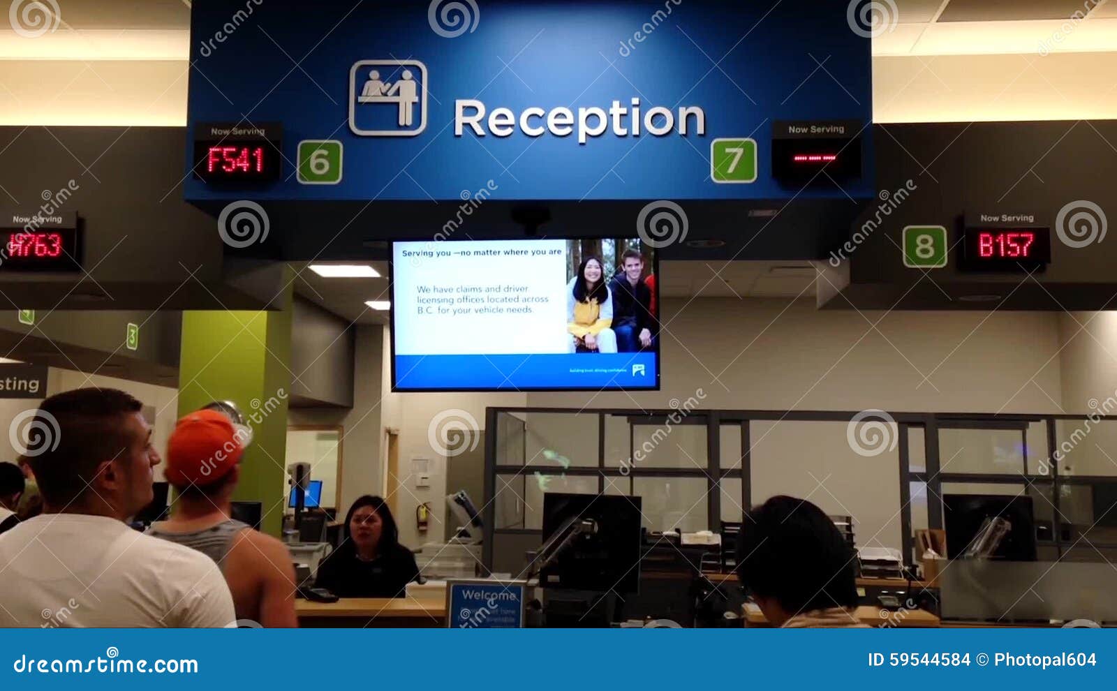 People Line Up for Applying Driver License at Reception Site Stock ...