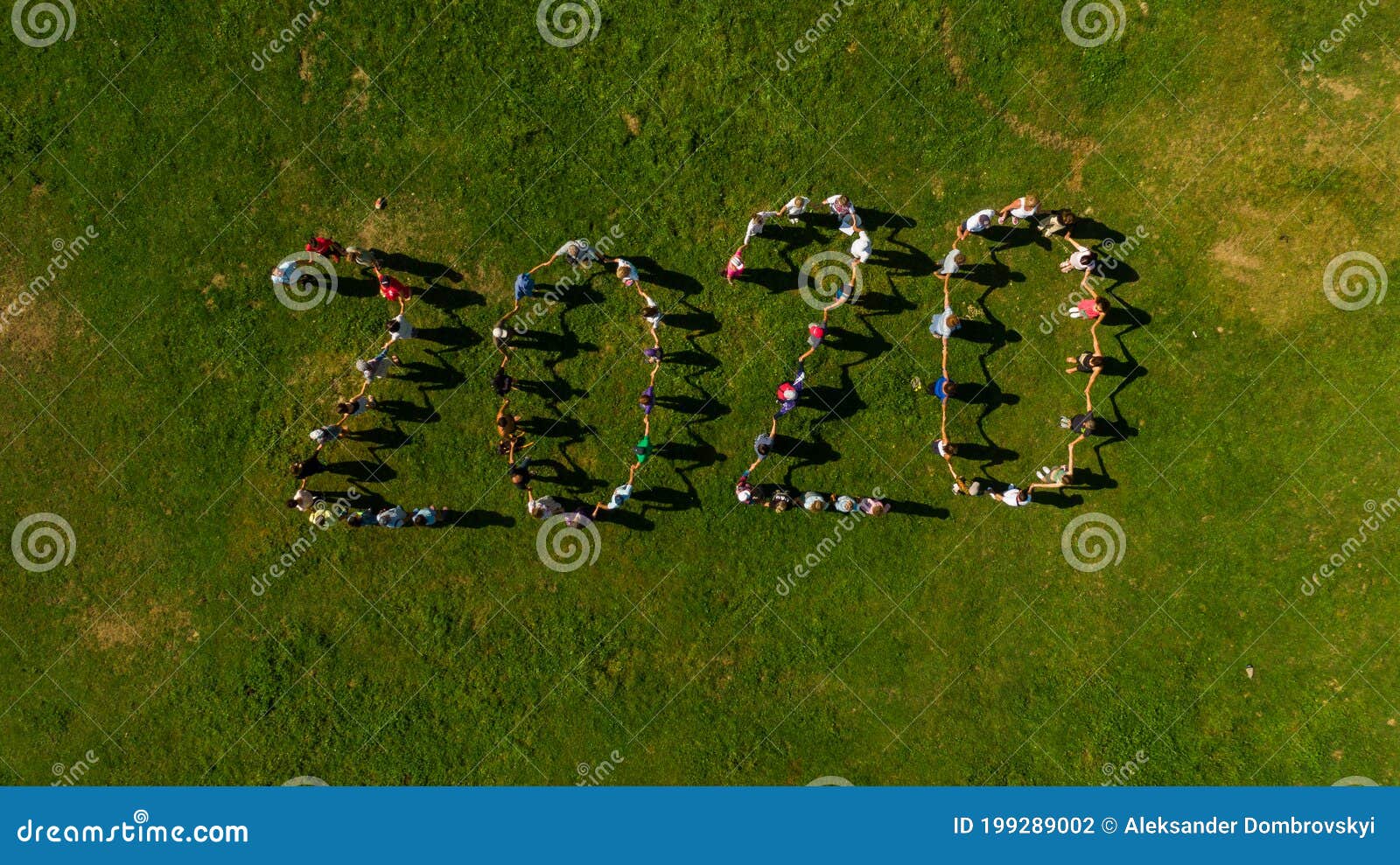 People Lined Up Number 2020 on the Grass Editorial Photography - Image ...