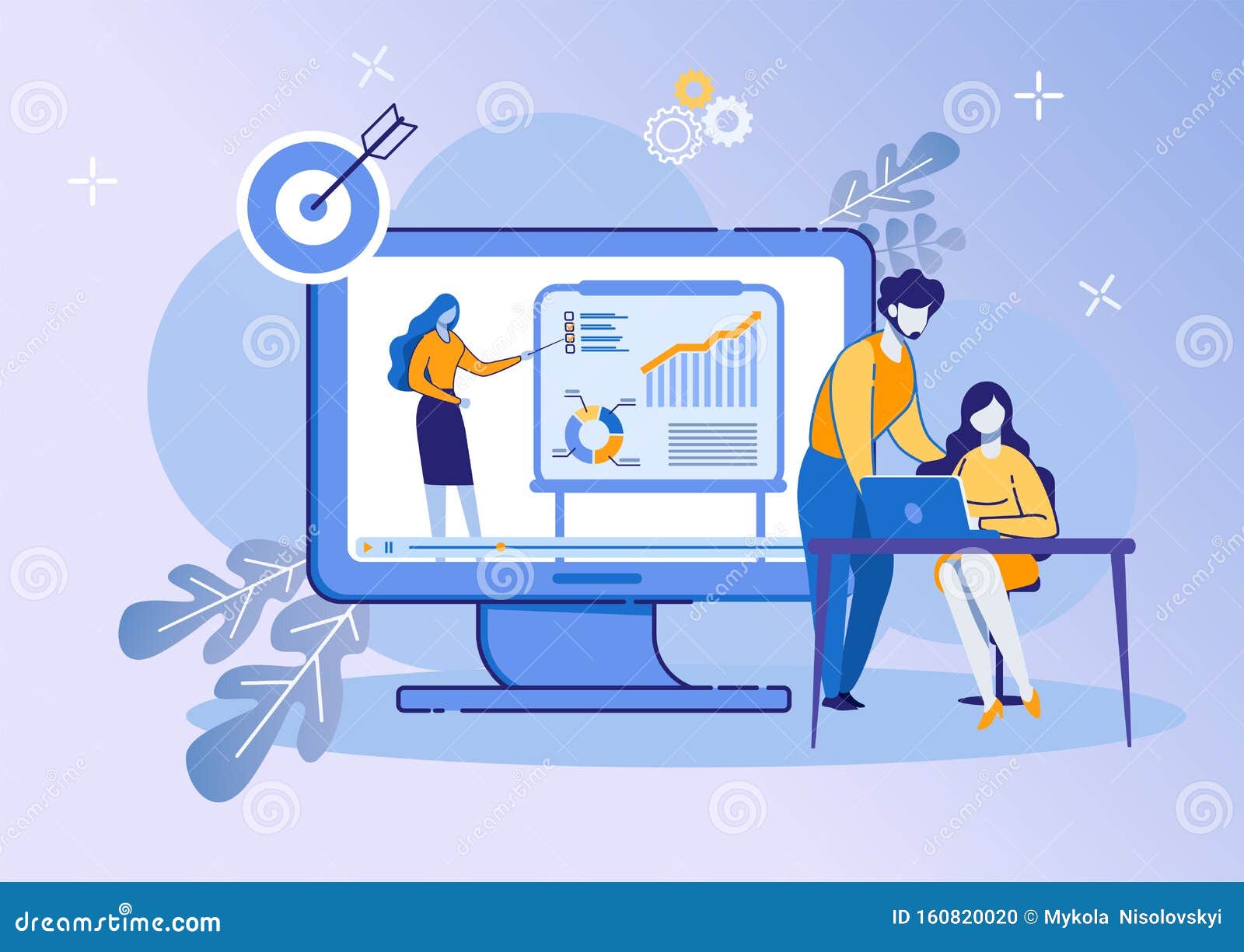 People Listen Woman on Huge Screen with Graphs. Stock Vector ... People Listen Woman on Huge Screen with Graphs. Stock Vector ...