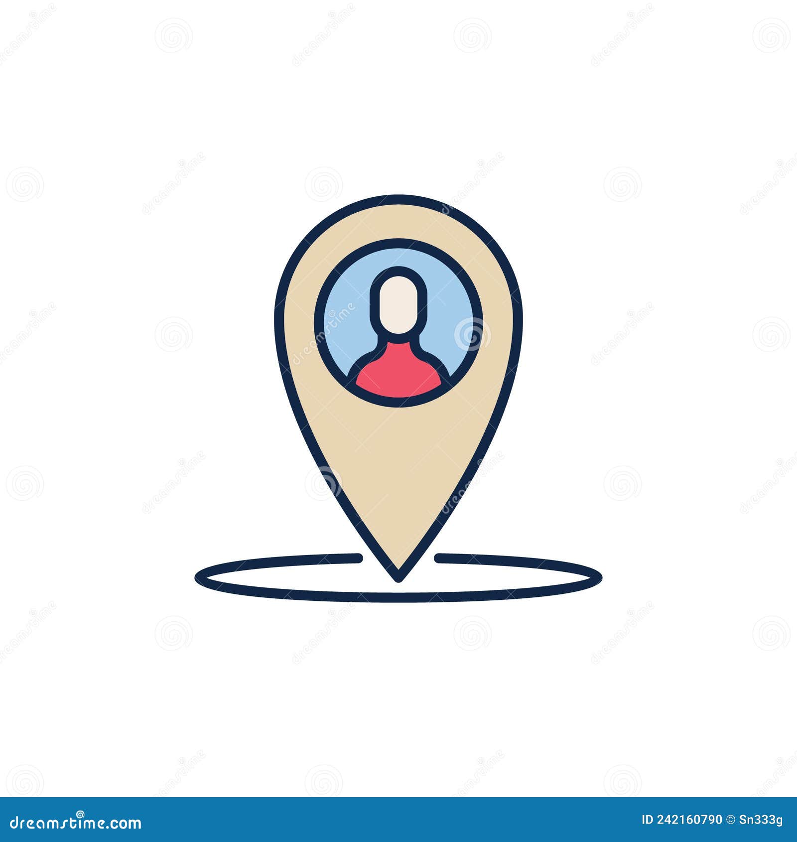 People Location Vector Pointer Concept Colored Icon Stock Vector ...