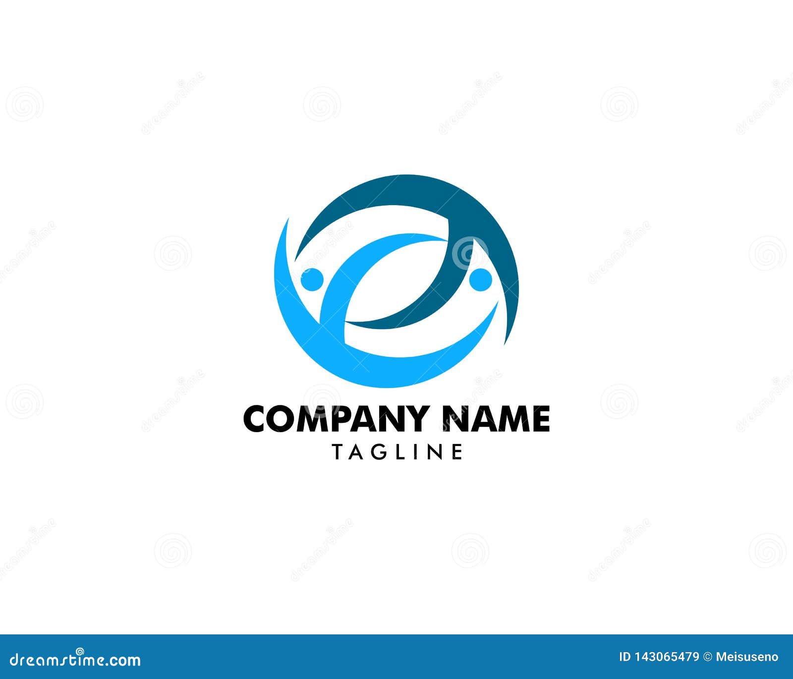 People Logo Design Template with Circle Stock Vector - Illustration of ...