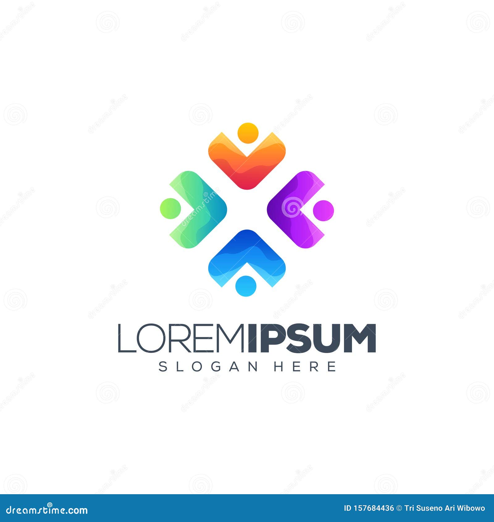 People Logo Design Vector Illustration Stock Illustration ...