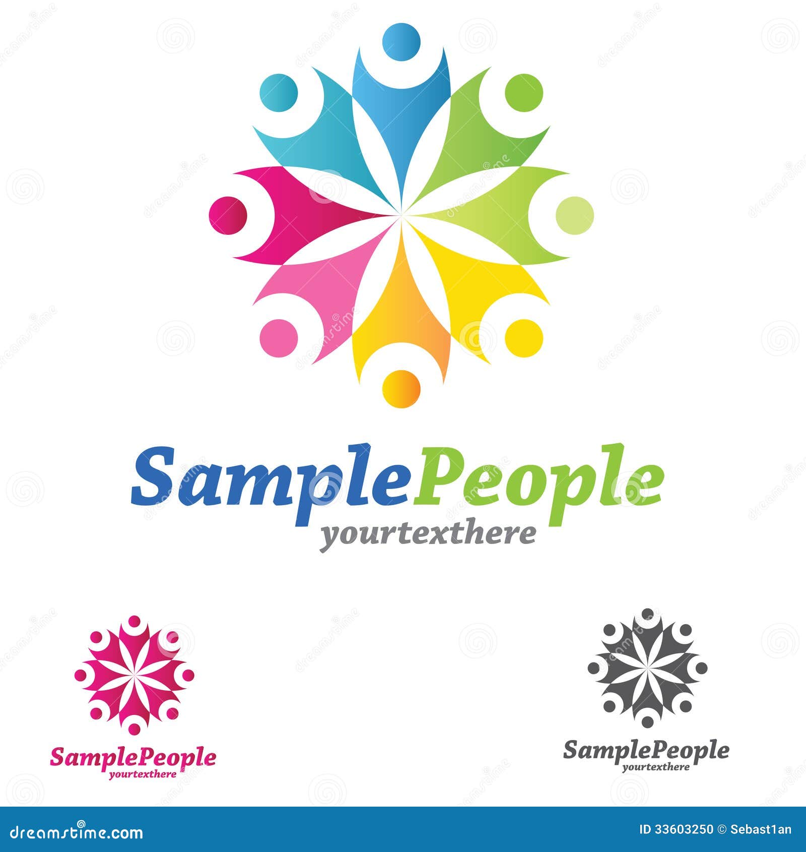 People Logo stock vector. Illustration of silhouette - 33603250
