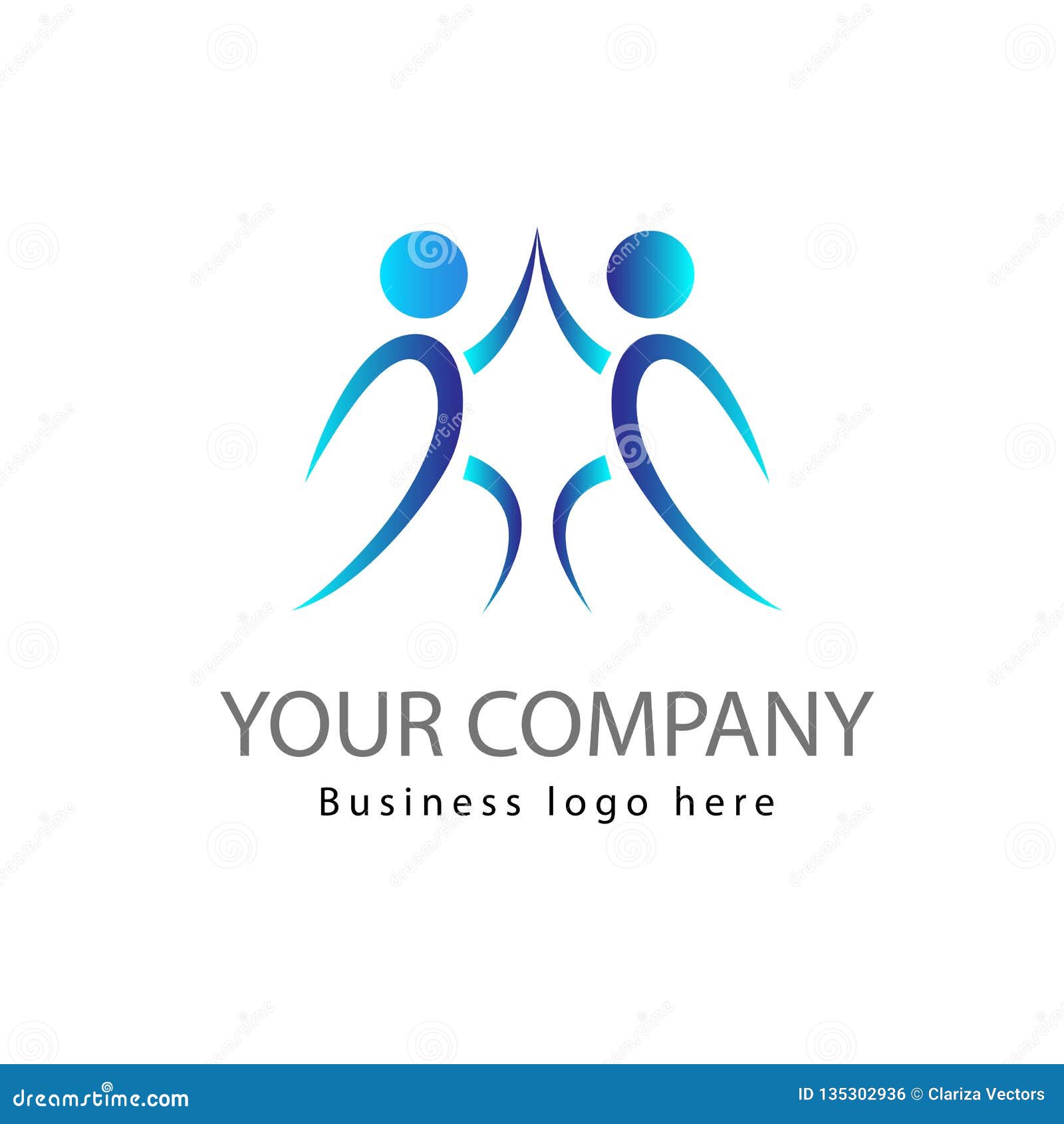 People Logo Two People Union Stock Vector - Illustration of company ...