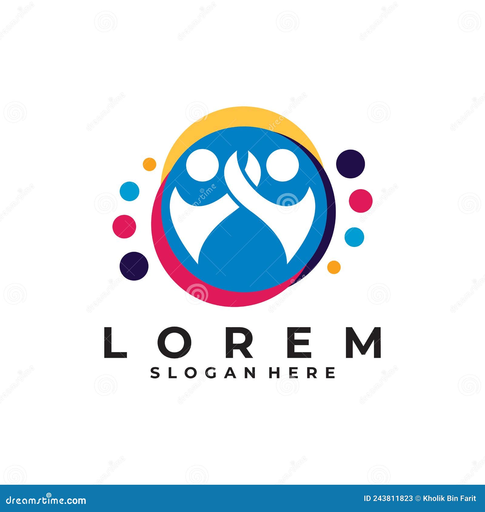 People Logo Vector Design Template Stock Vector - Illustration of ...