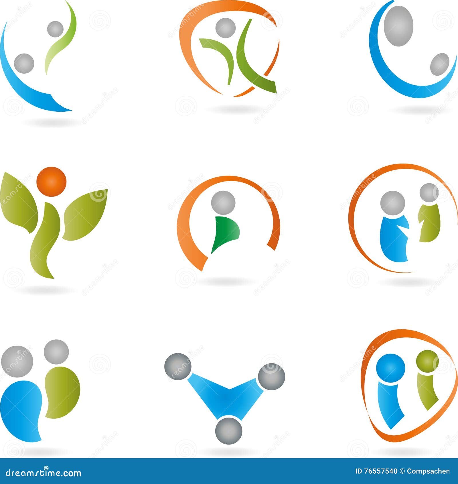 People, Logos, Collection, Logos Stock Vector - Illustration of ...