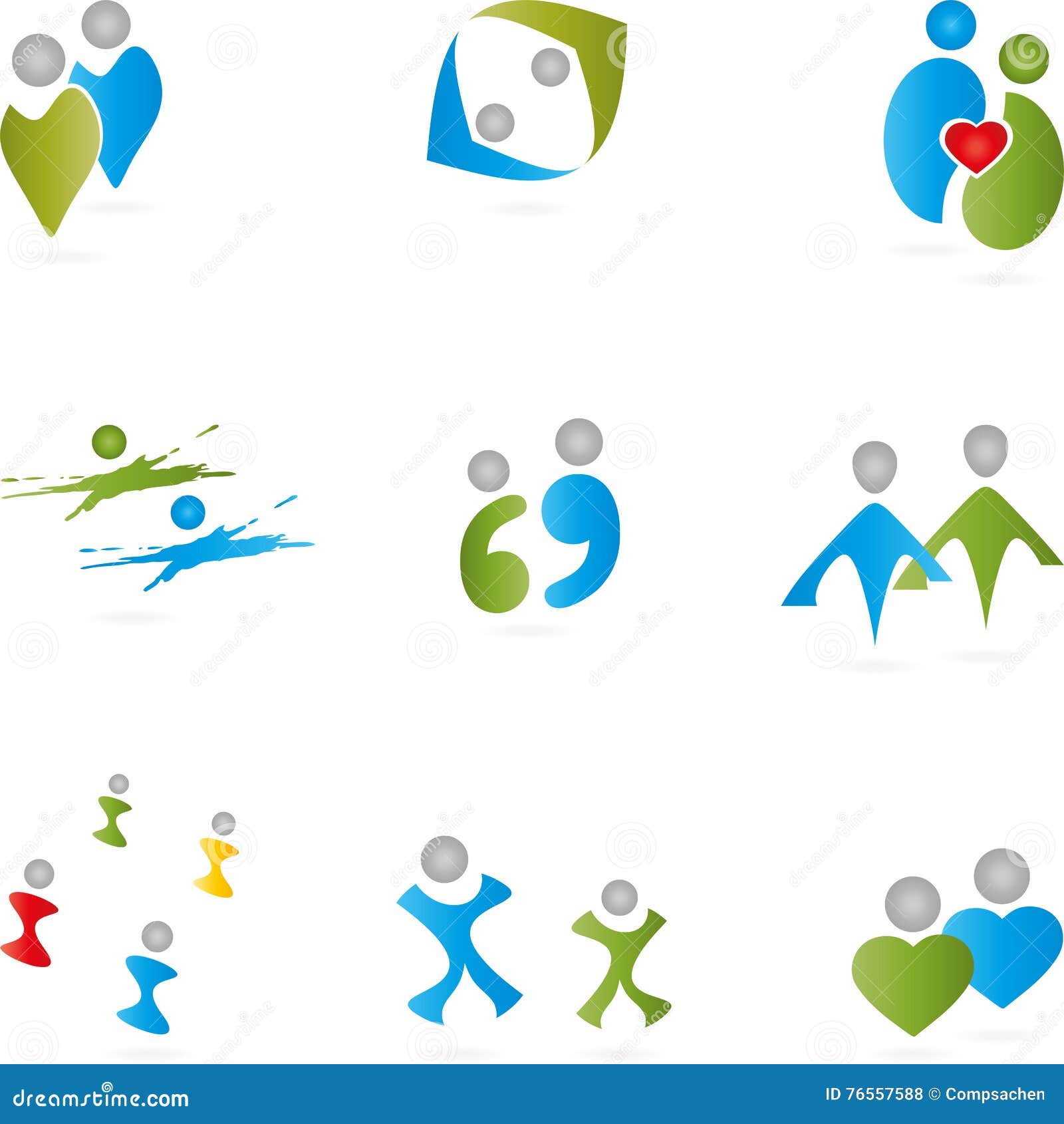 People, Logos, Collection, Logos Vector Illustration | CartoonDealer ...