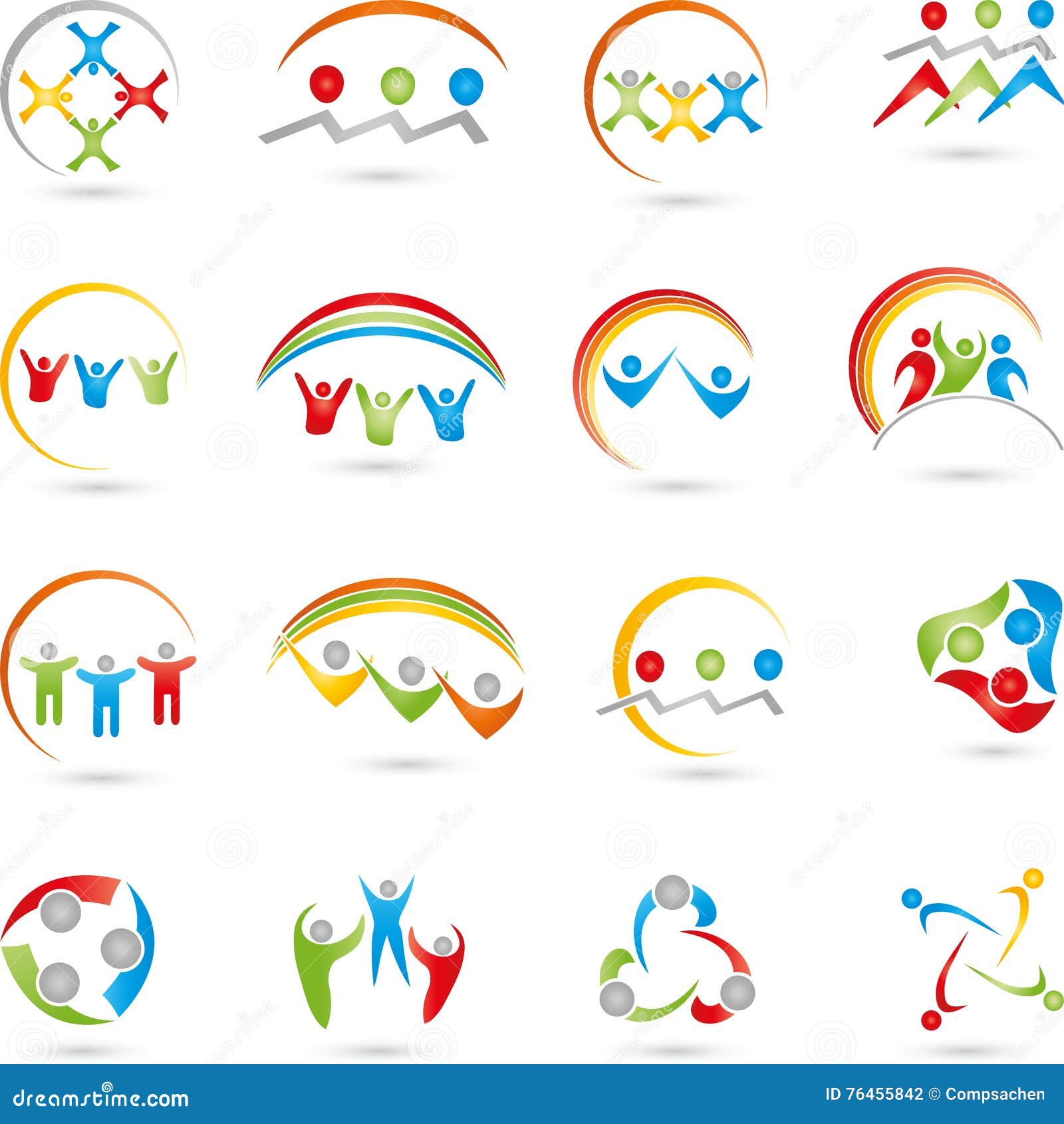 People, Logos, Collection, Team Stock Vector - Illustration of logos ...
