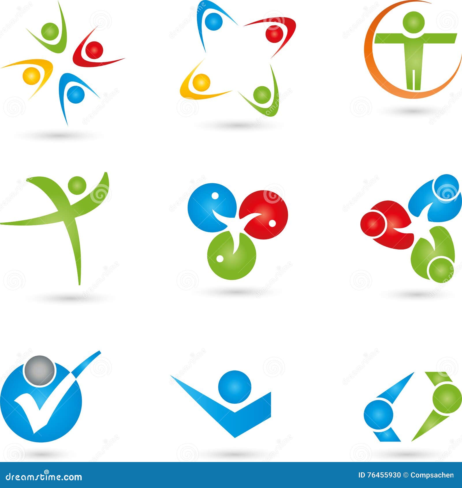 People, Logos, Collection, Logos Vector Illustration | CartoonDealer ...