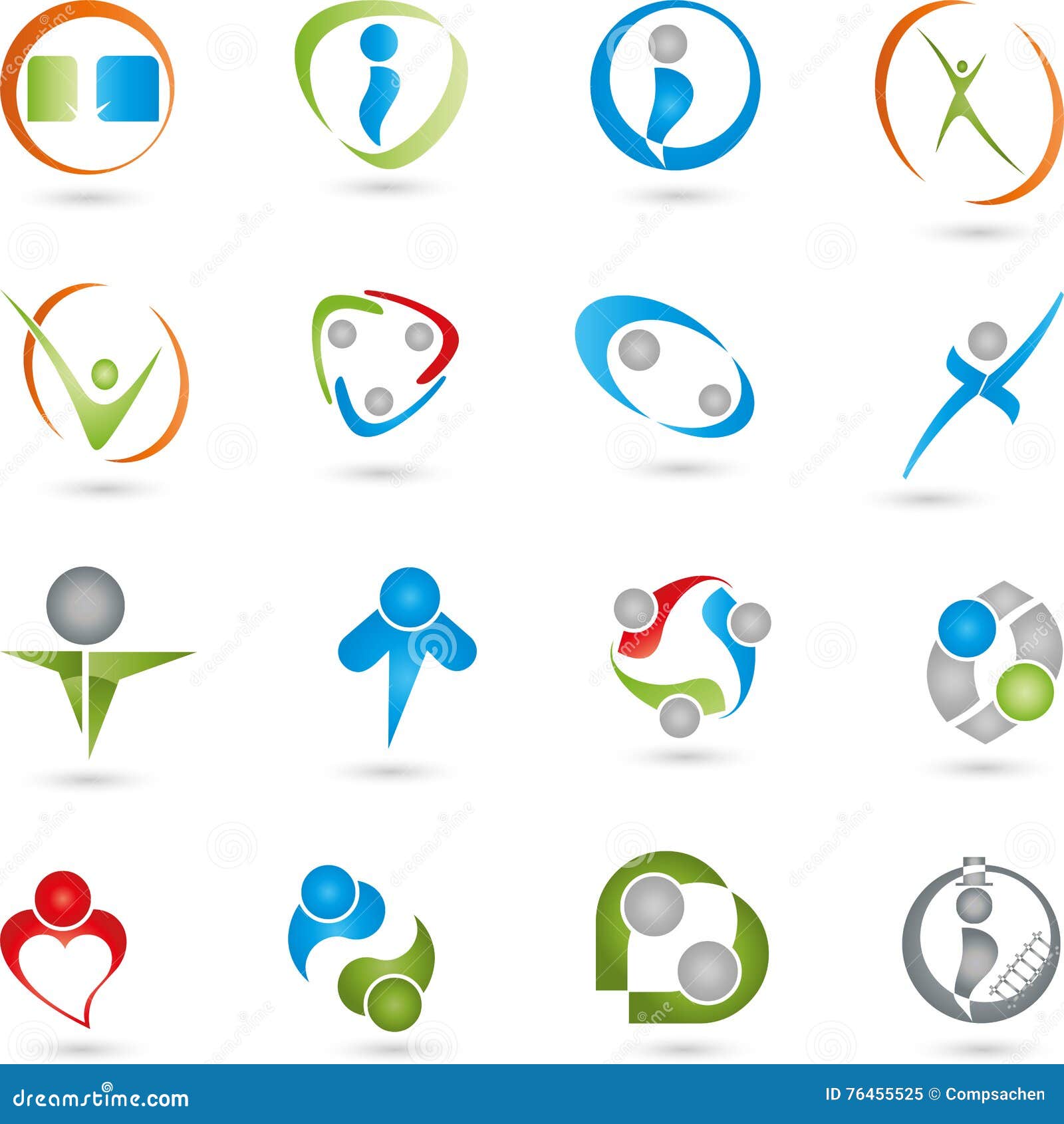 People Logos Collection stock vector. Illustration of collection - 76455525