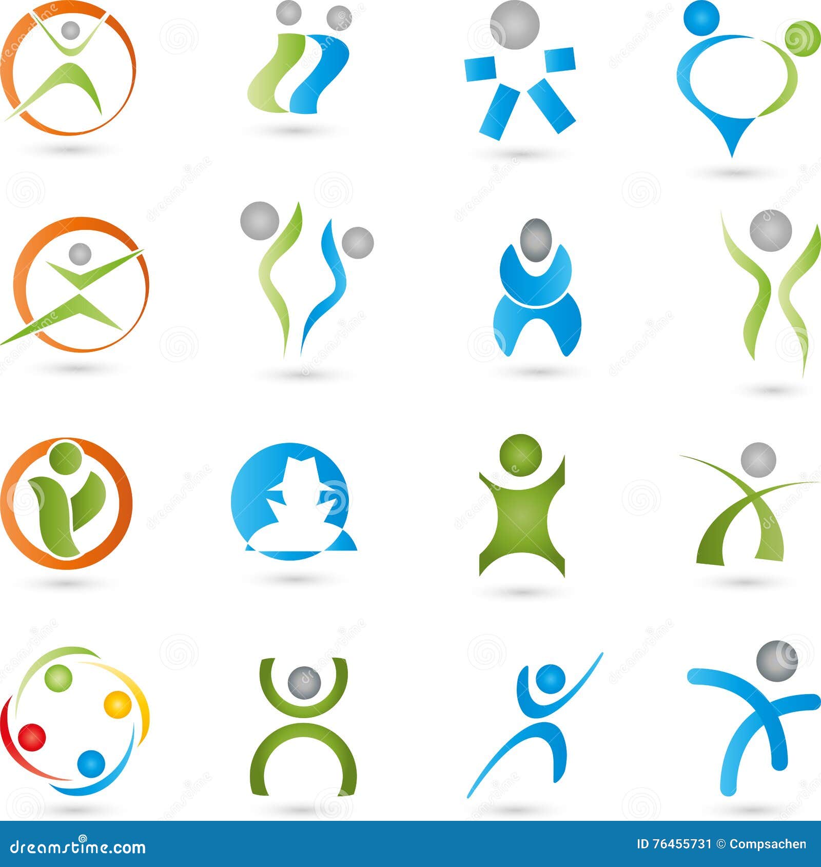 People Logos Colorful Together, Team Circle 3d New Concept, Care ...