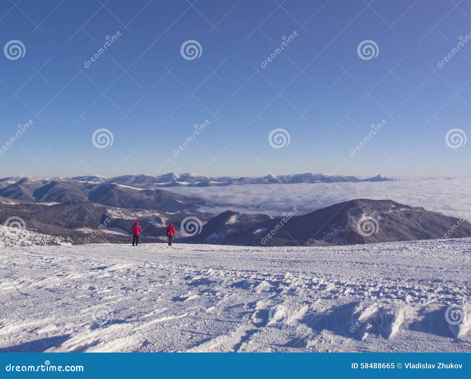 People Look at Snow on the Mountains. Stock Image - Image of mountains ...