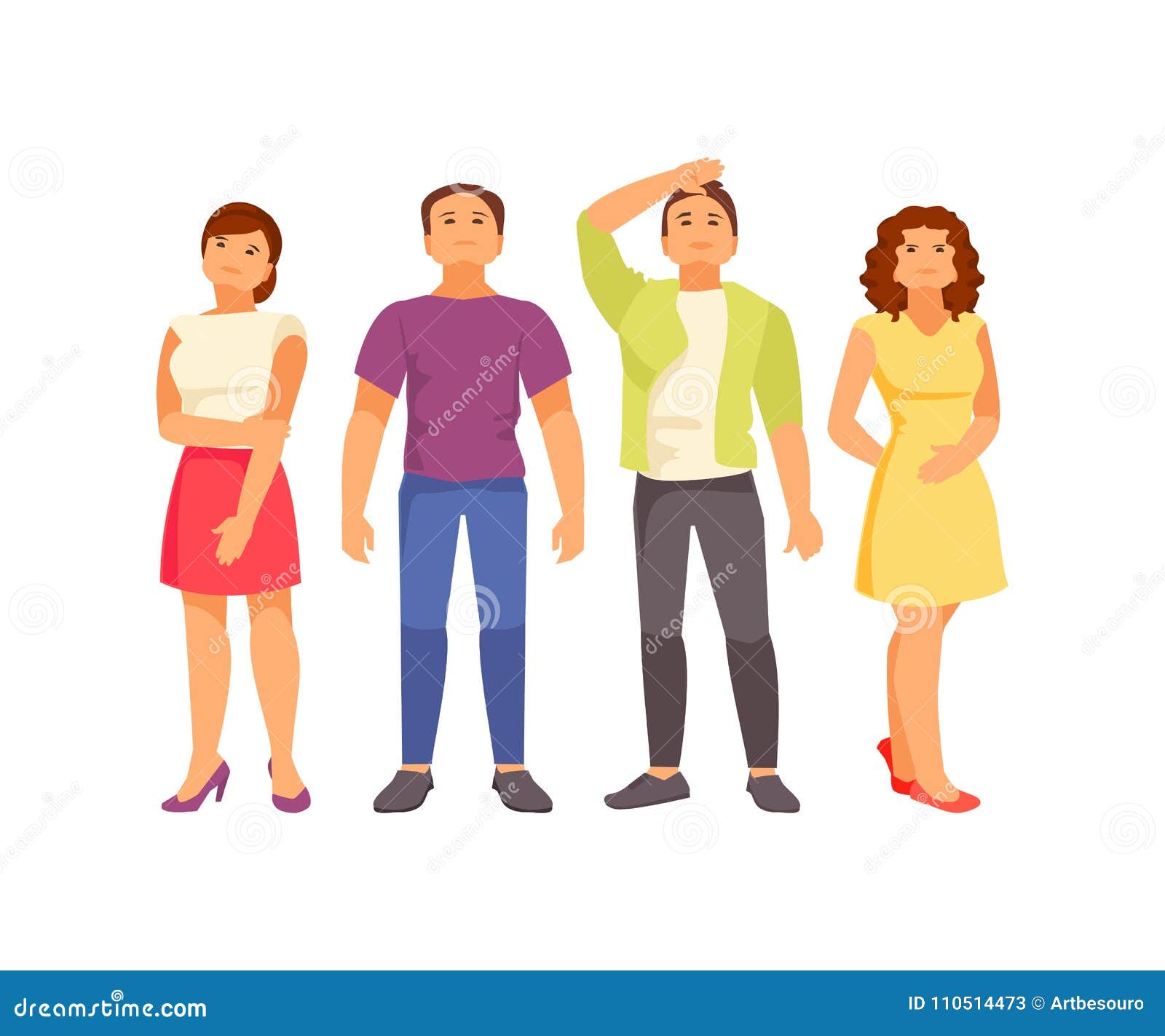 People look up stock vector. Illustration of group, banner - 110514473