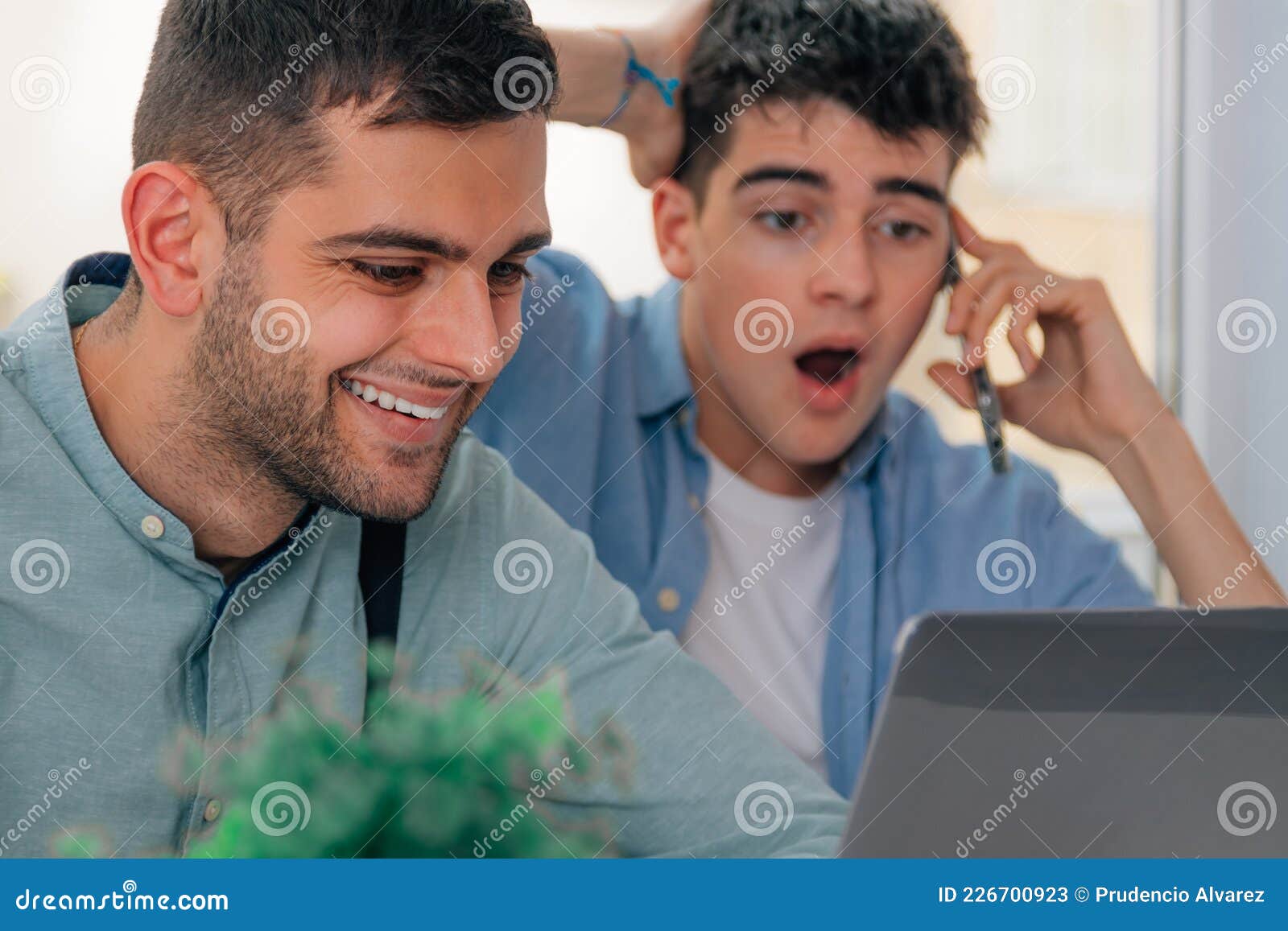 People Looking at the Computer Stock Image - Image of latin, caucasian ...