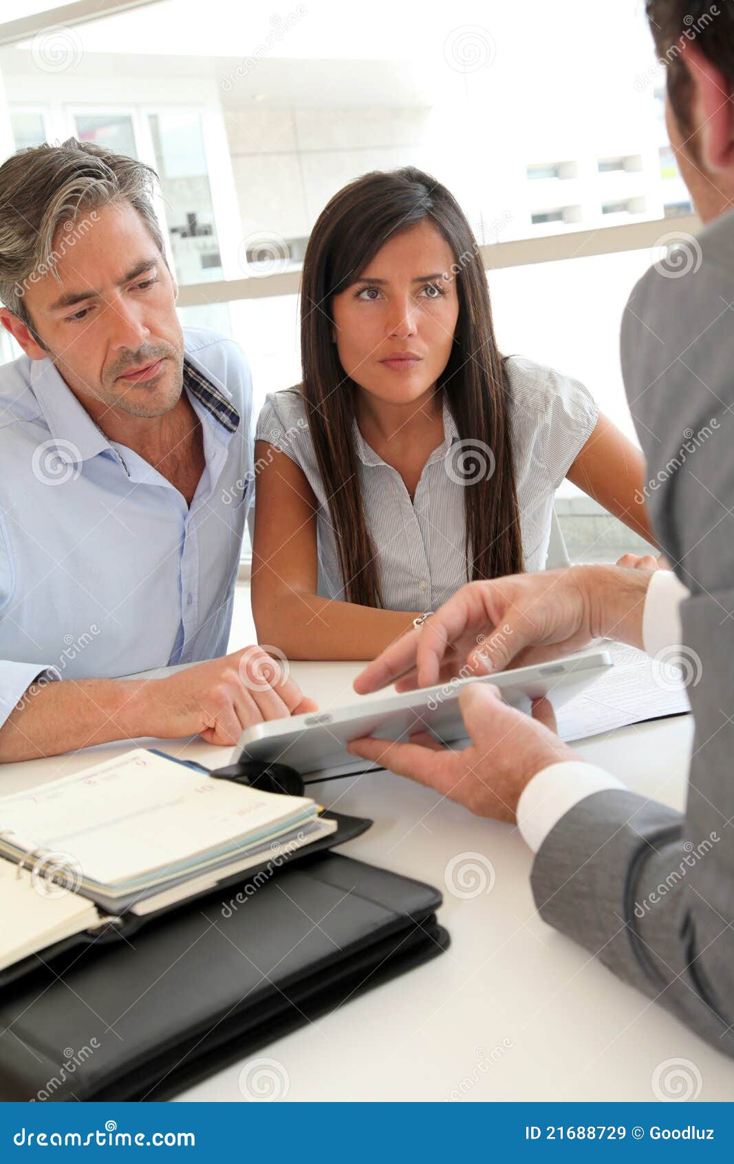 People Looking at House Plan Stock Image - Image of buying, family ...