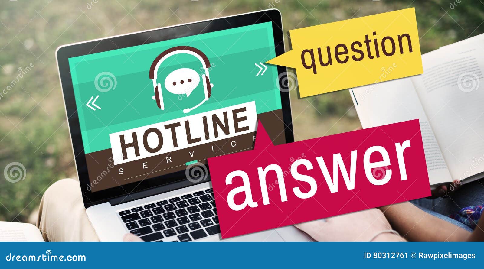 People Looking Information Hotline Service Concept Stock Image - Image ...