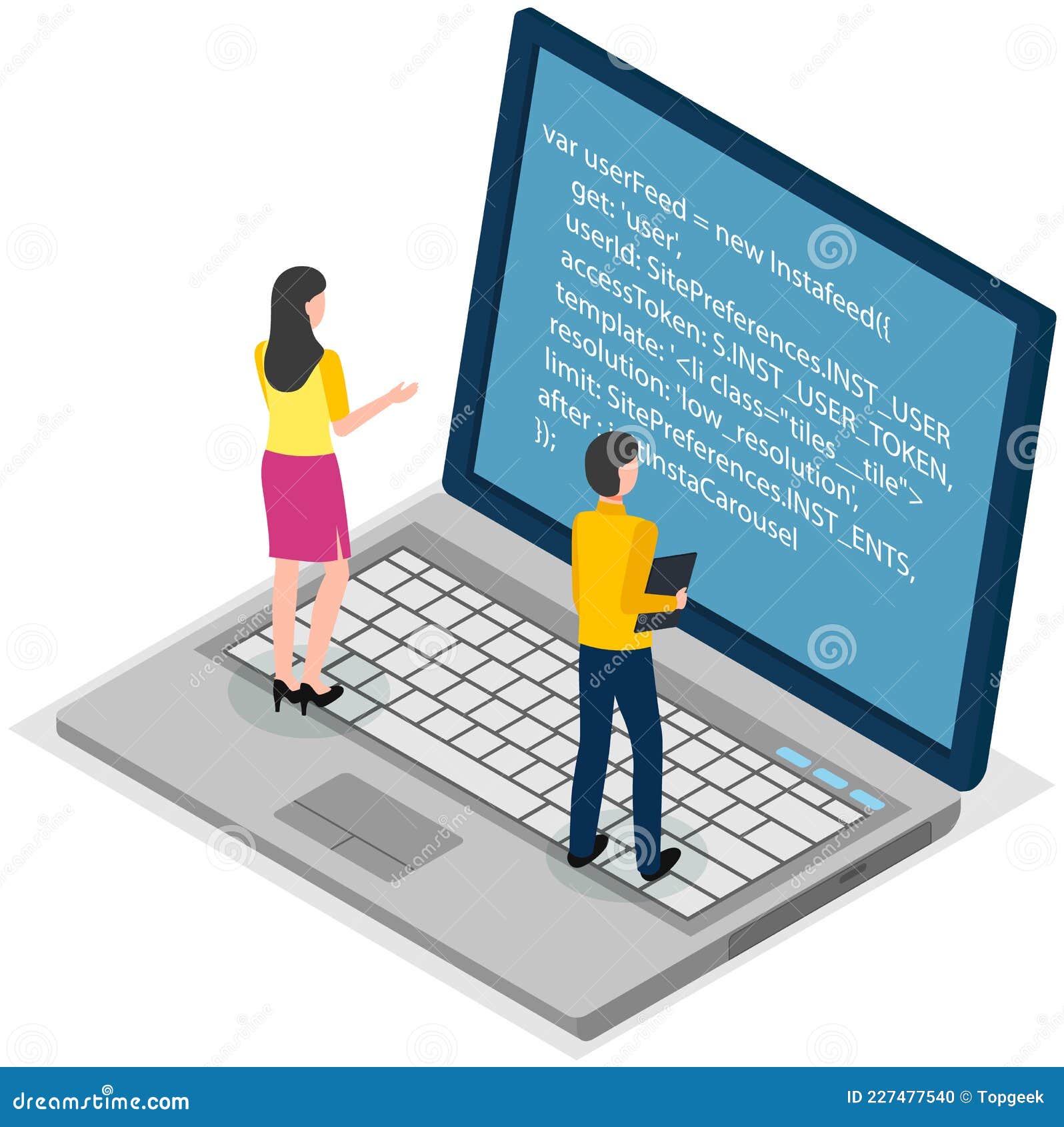 People Looking at Laptop Screen with Program Code. Programmers Coding New Project on Laptop ...
