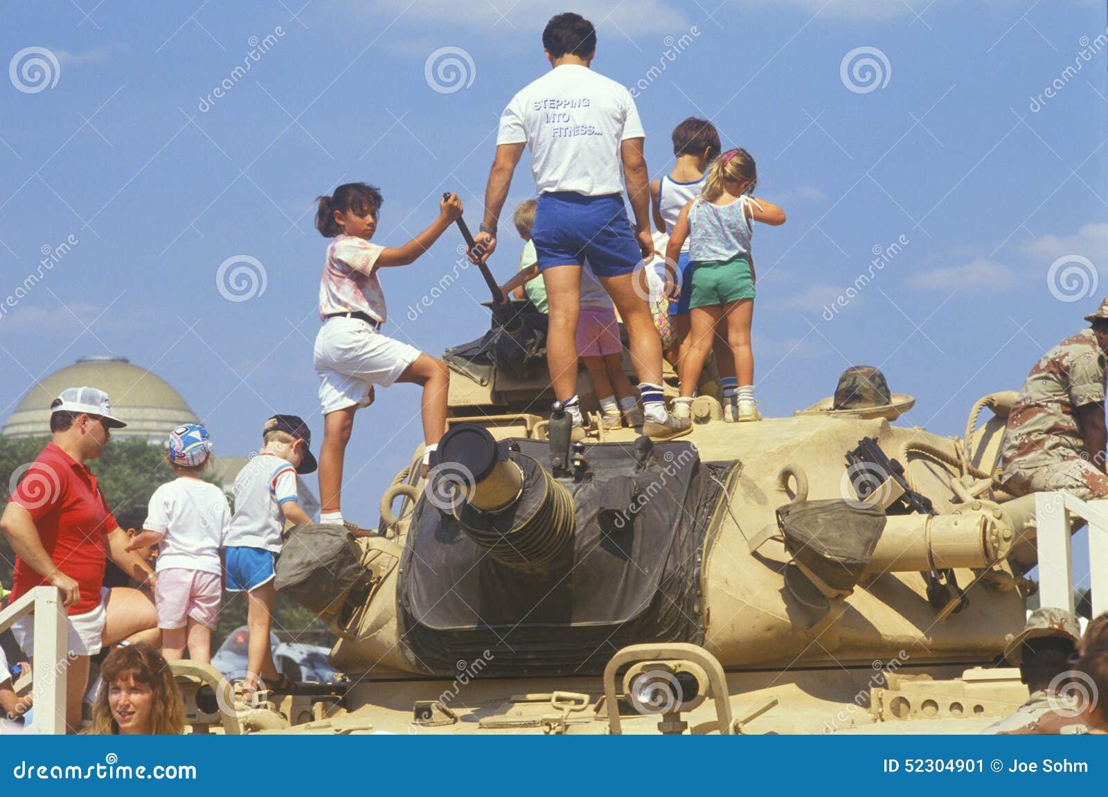 People Looking at Military Tank on Display, Washington, D.C Editorial ...