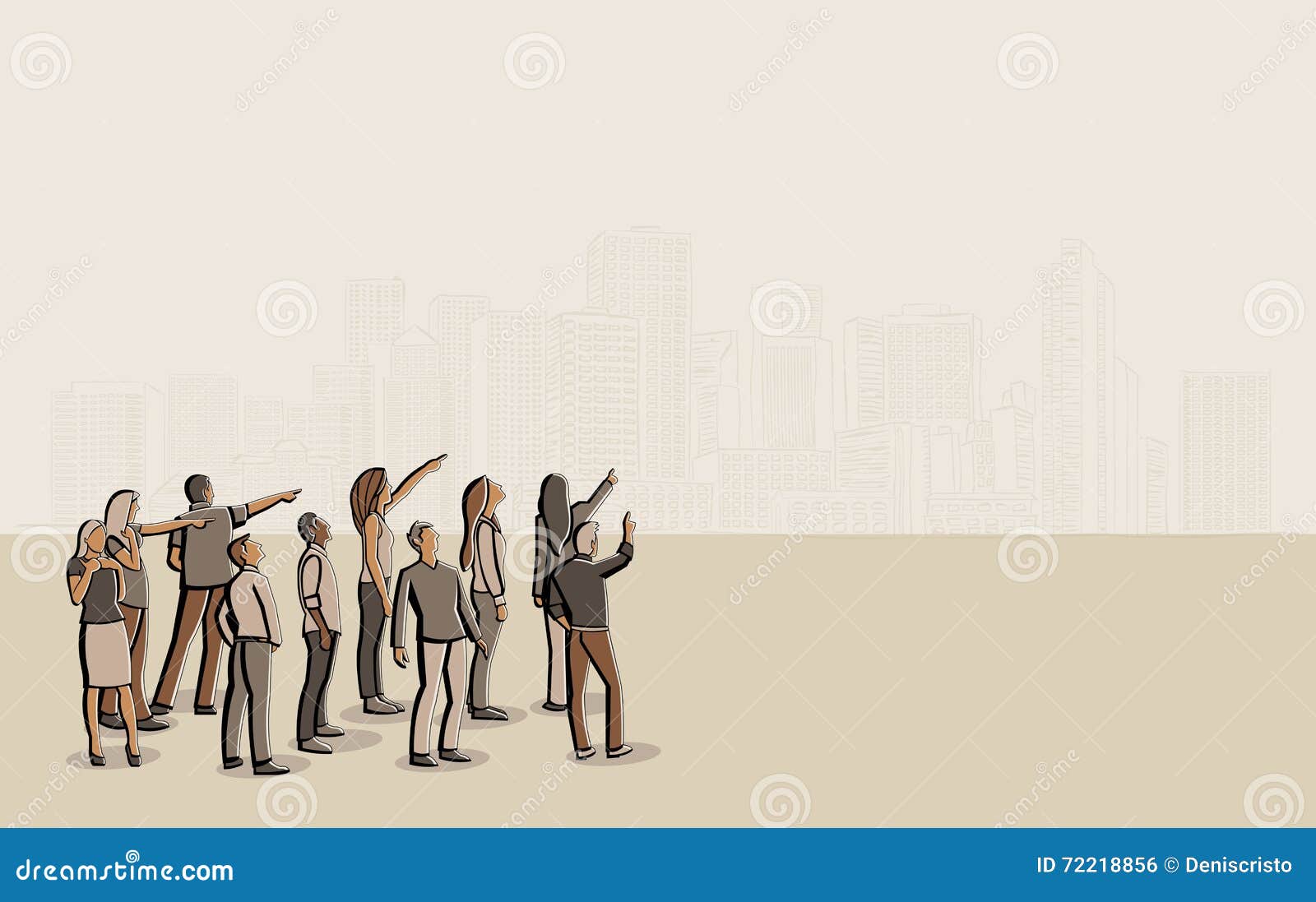 Person Looking Up And Pointing