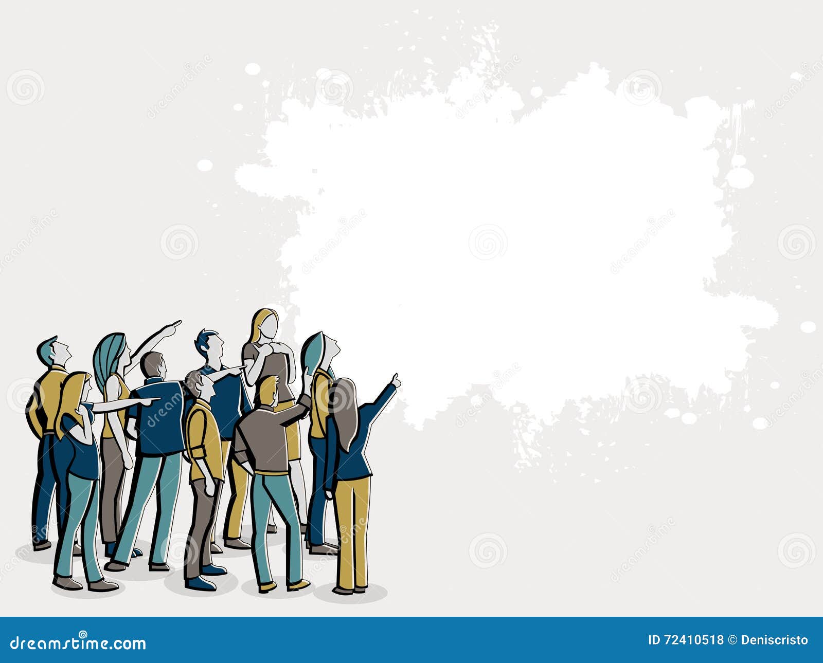 People Looking Up And Pointing