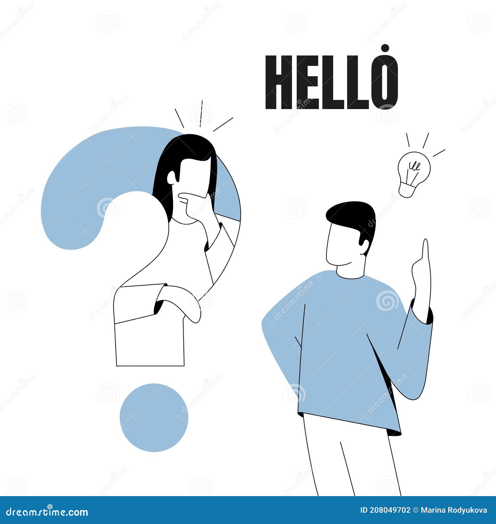 People are Looking for a Solution To the Issue. Stock Vector ...