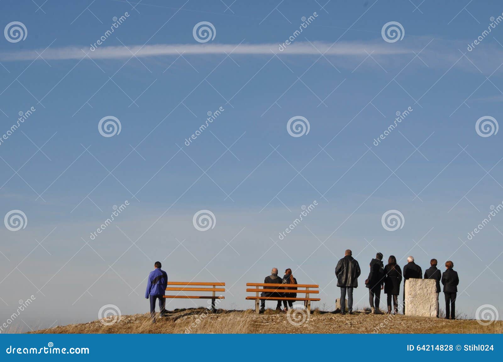 People at lookout point stock photo. Image of peaceful - 64214828