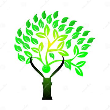 People Love Tree with Roots Stock Illustration - Illustration of design ...