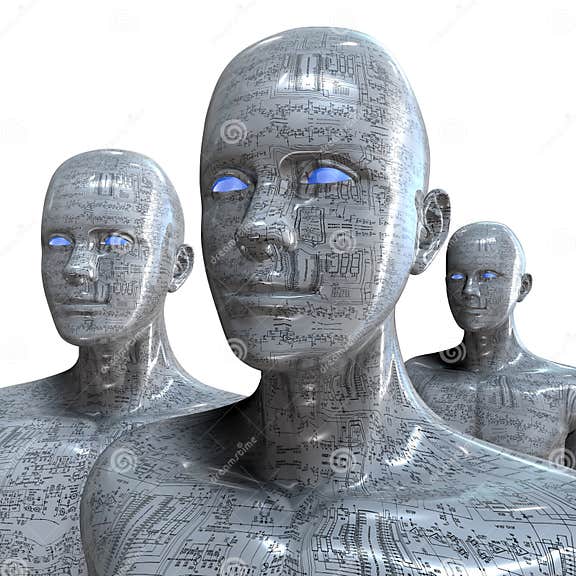 People Machine - Artificial Intelligence. Stock Illustration ...