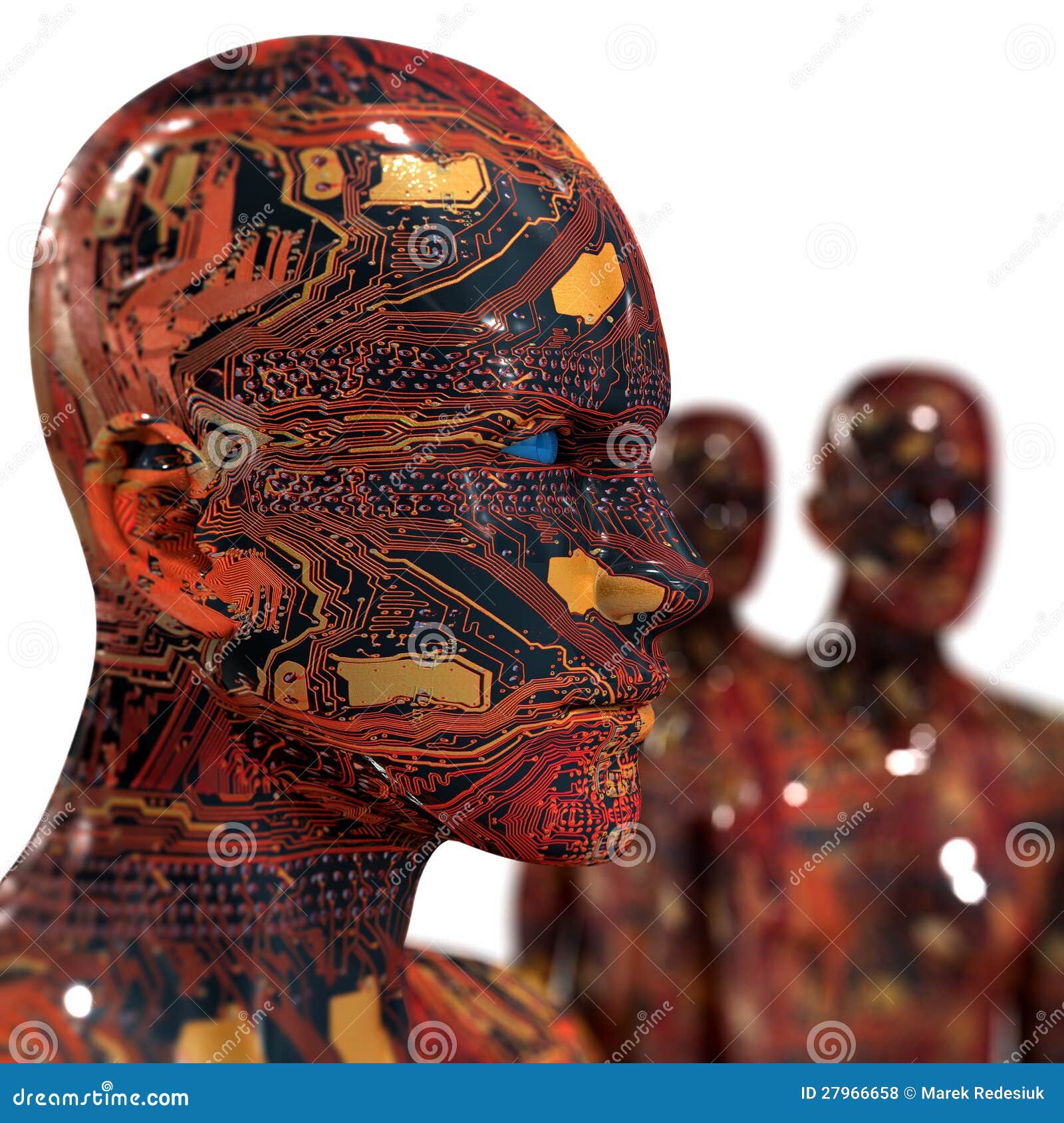 People Machine - Artificial Intelligence. Stock Photo - Image of ...