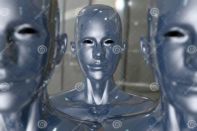 People Machine - Artificial Intelligence. Stock Illustration ...