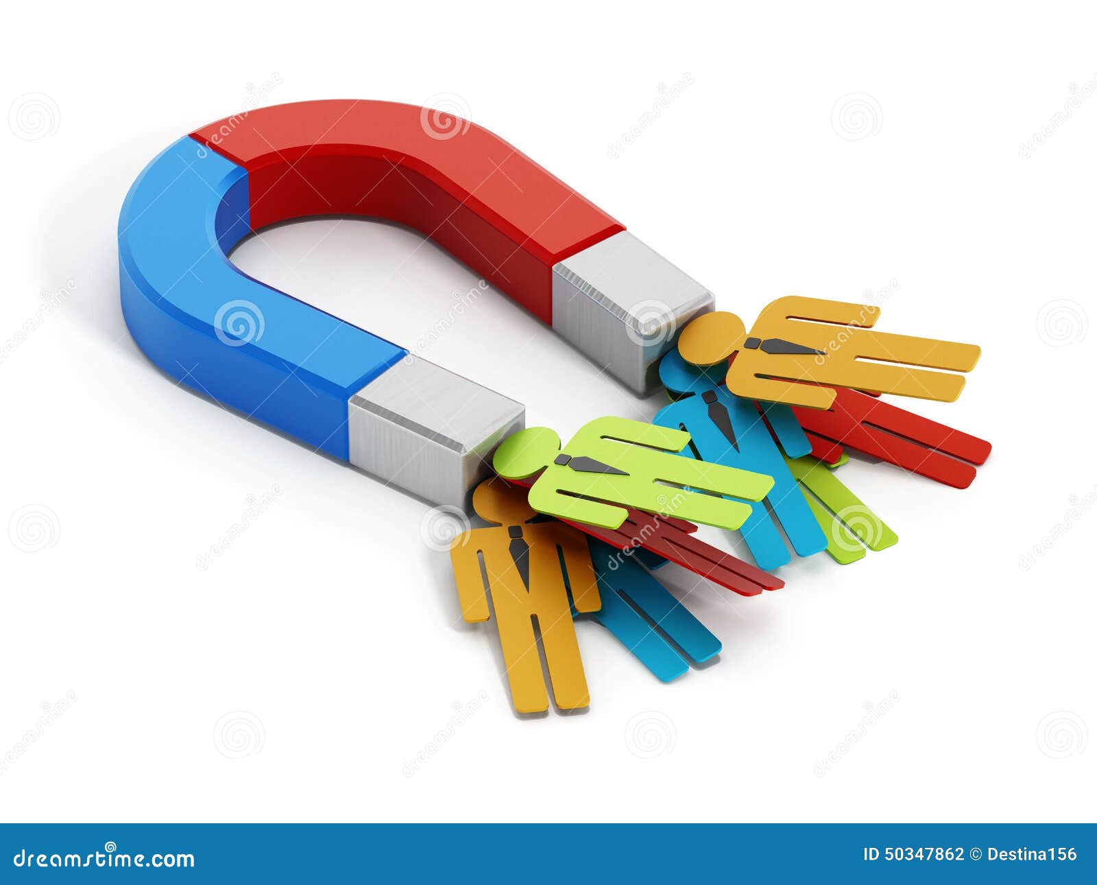 People Magnet Attract Draw Pull Audience Together Words Stock Image ...