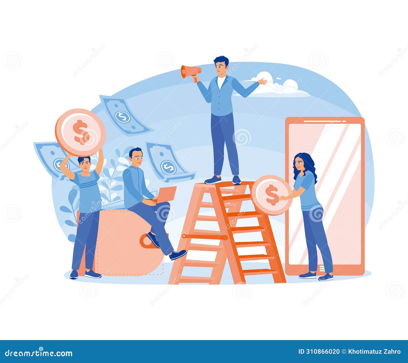 People Make Financial Transactions Online. NFC Payment System Stock ...