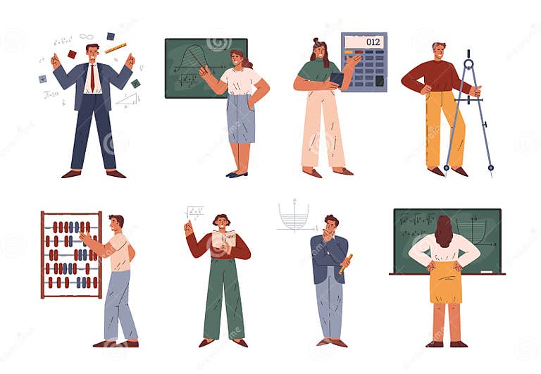 People Make Mathematical Calculations, Formulas, Equations and Graph ...