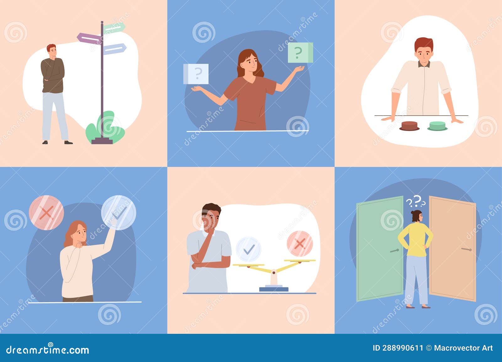 People Making Decisions Set Stock Vector - Illustration of idea ...
