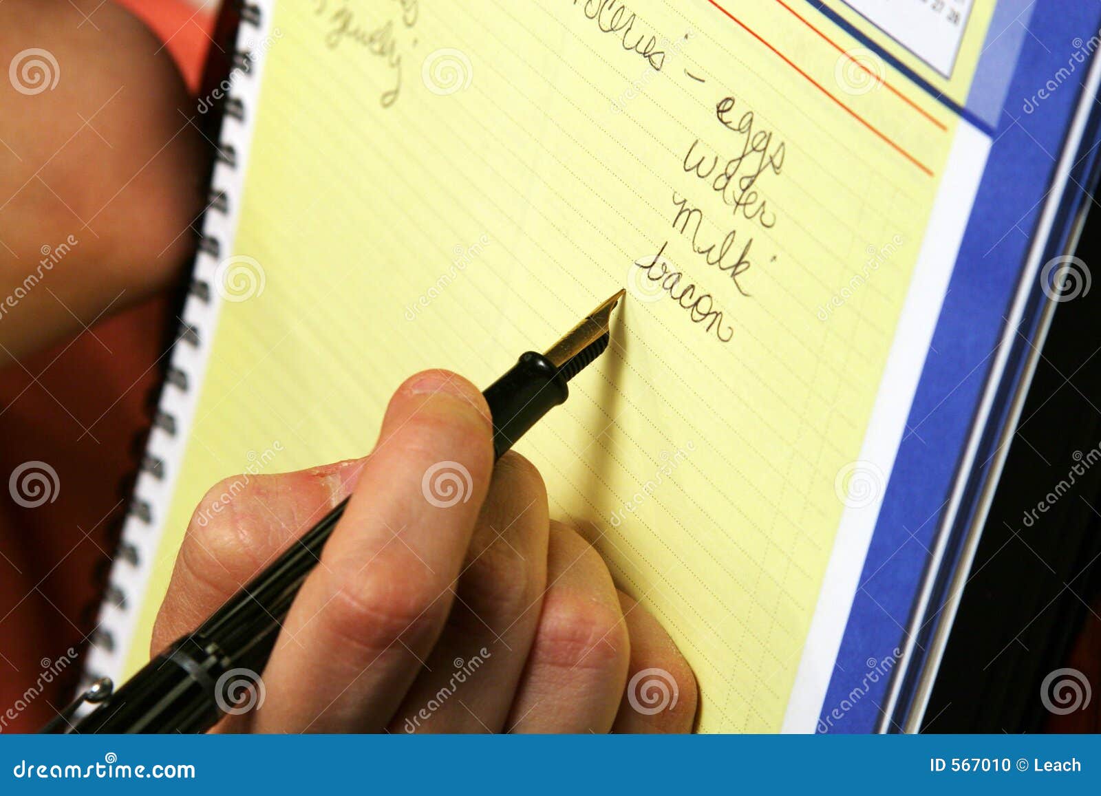 People Making List, Hand Holding Pen Stock Photo - Image of making ...