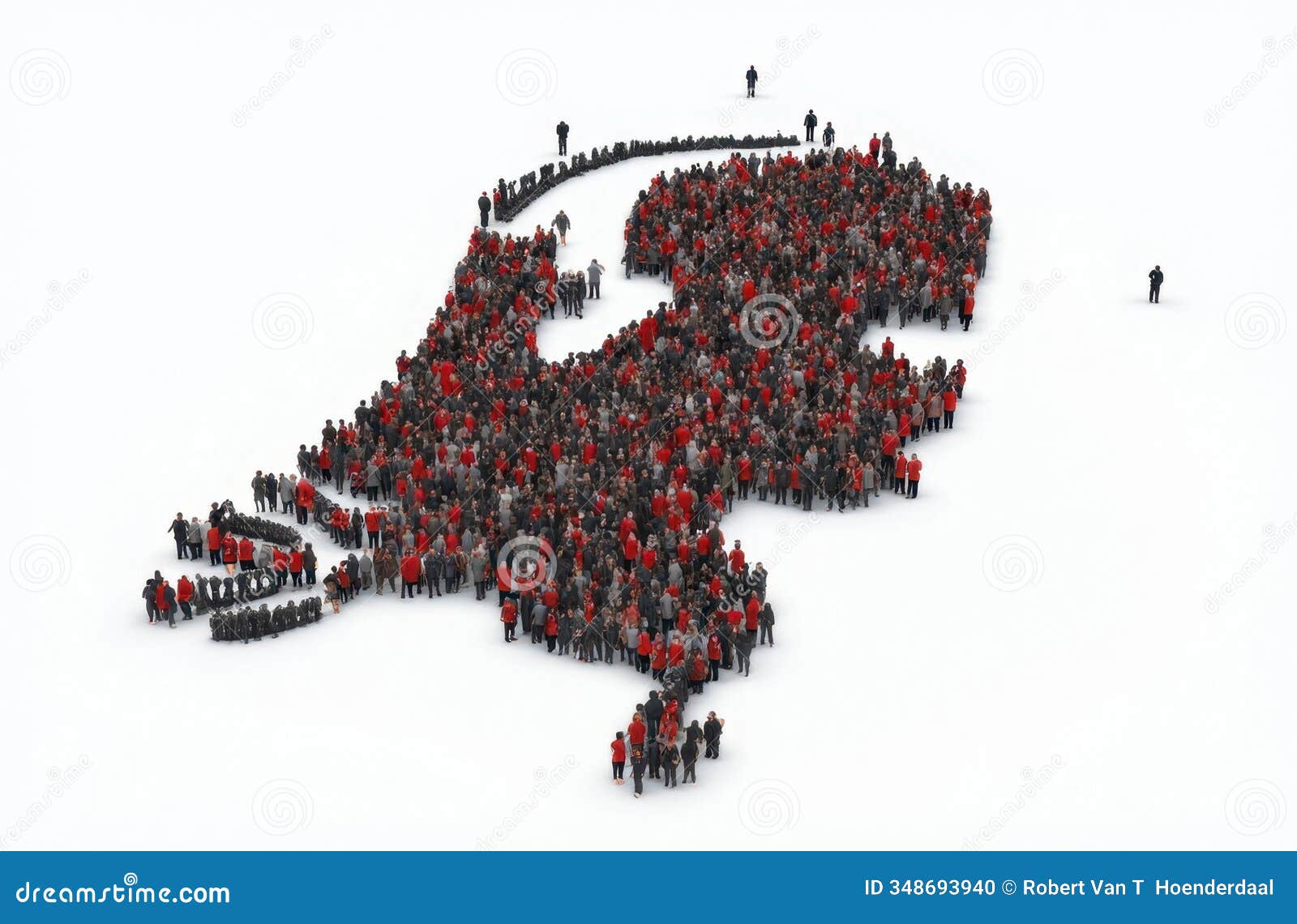 People Making Op a Map of the Netherlands 6-12-2024 Stock Illustration ...