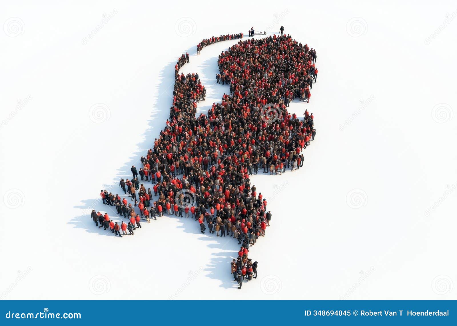 People Making Op a Map of the Netherlands 6-12-2024 Stock Illustration ...