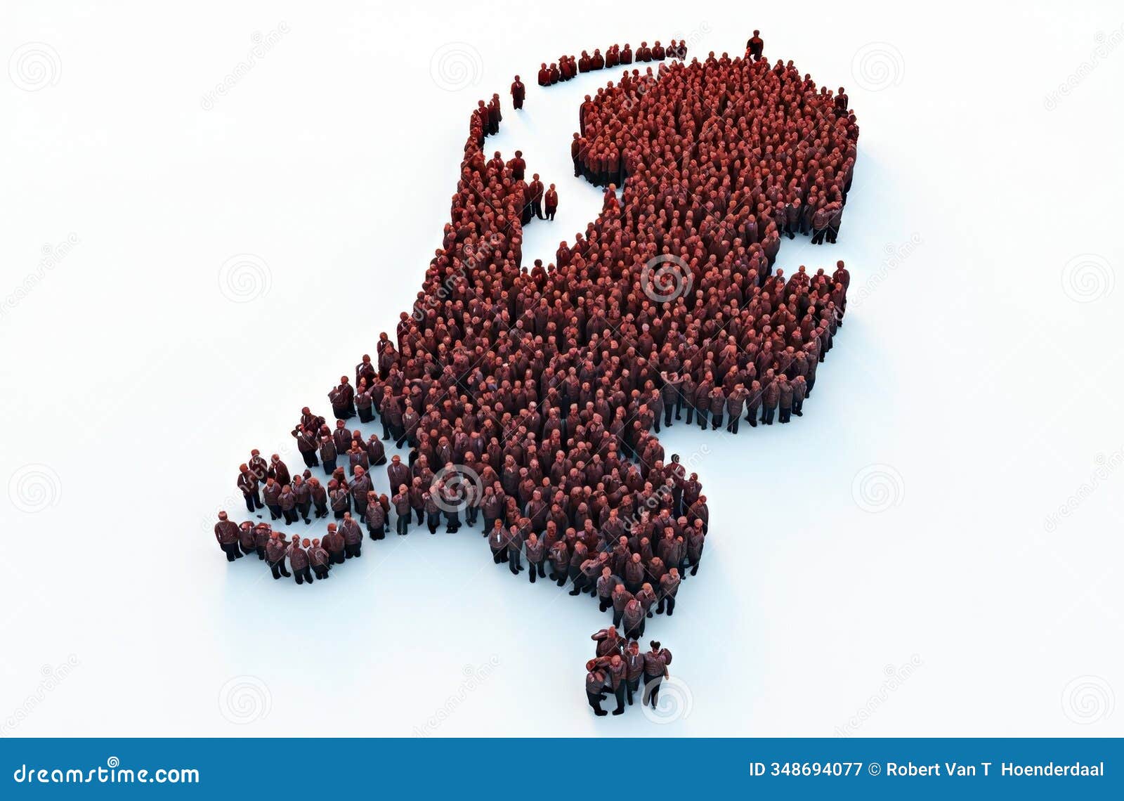 People Making Op a Map of the Netherlands 6-12-2024 Stock Illustration ...